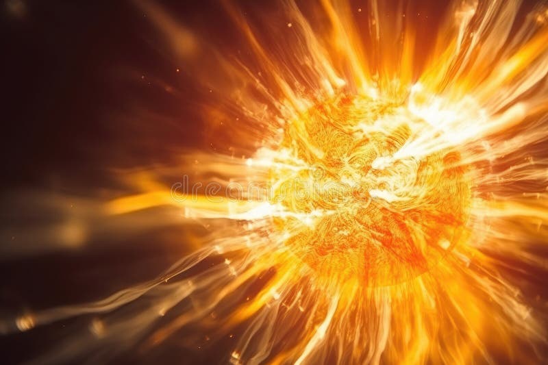 Surface of Sun with Prominences, Solar Radiation. Generative AI Stock ...