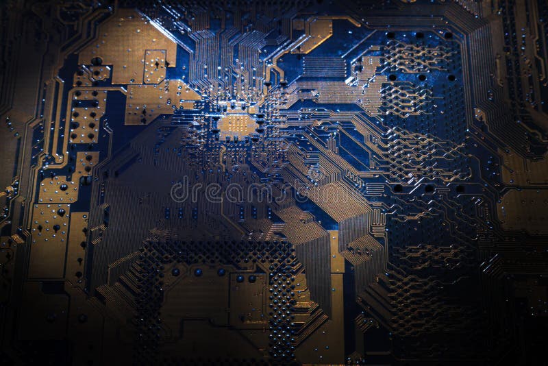 Close-up Image of the Back Part of Computer`s Motherboard Stock Image ...