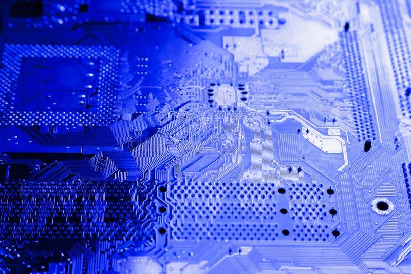 Close-up Image of the Back Part of Computer`s Motherboard Stock Image ...