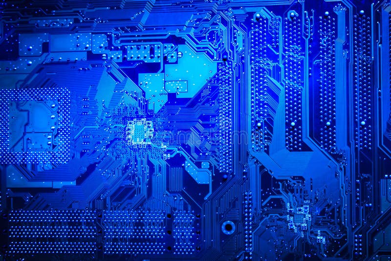 Close-up Image of the Back Part of Computer`s Motherboard Stock Photo ...