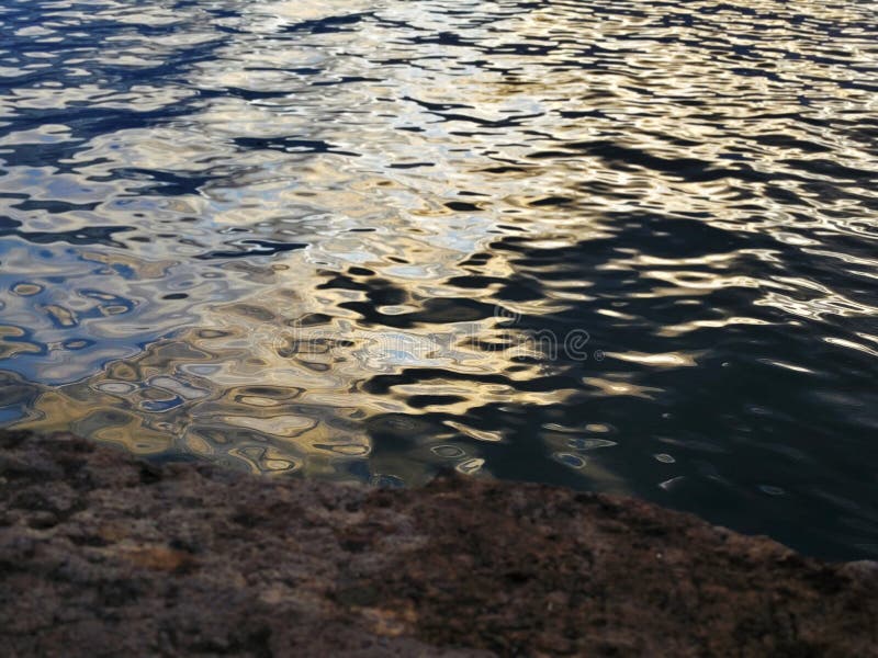 Surface and Texture of Blue Turquoise Sea Water with Sunlight ...