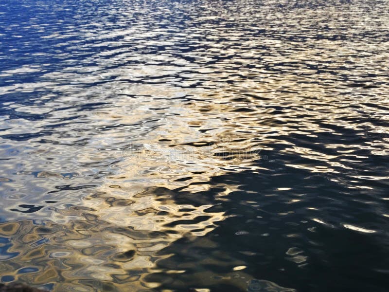 Surface and Texture of Blue Turquoise Sea Water with Sunlight ...