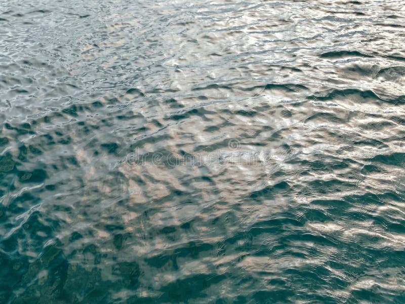 Surface and Texture of Blue Turquoise Sea Water with Sunlight ...