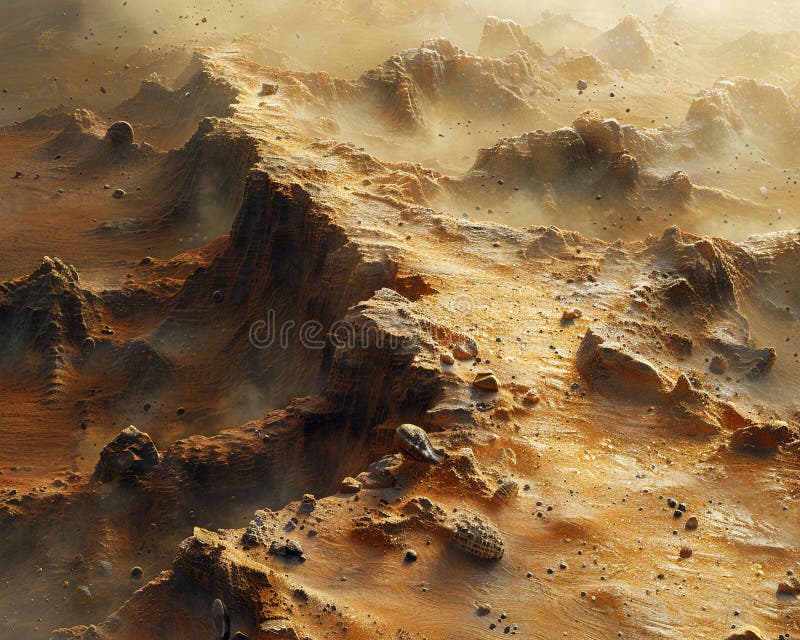 Surface Texture Illustration of an Alien Landscape Stock Image - Image ...