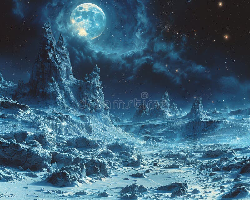 Surface Texture Illustration of an Alien Landscape Stock Photo - Image ...