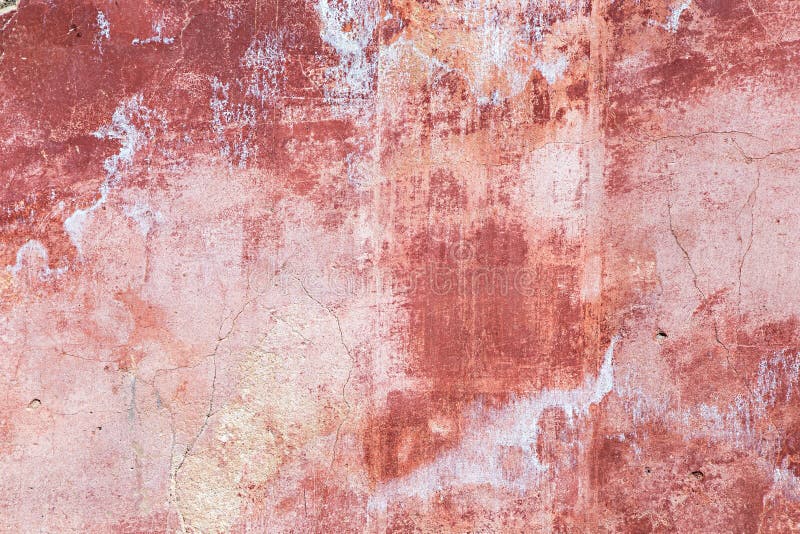 Old Weathered Red Exterior Wall Stock Image - Image of material ...