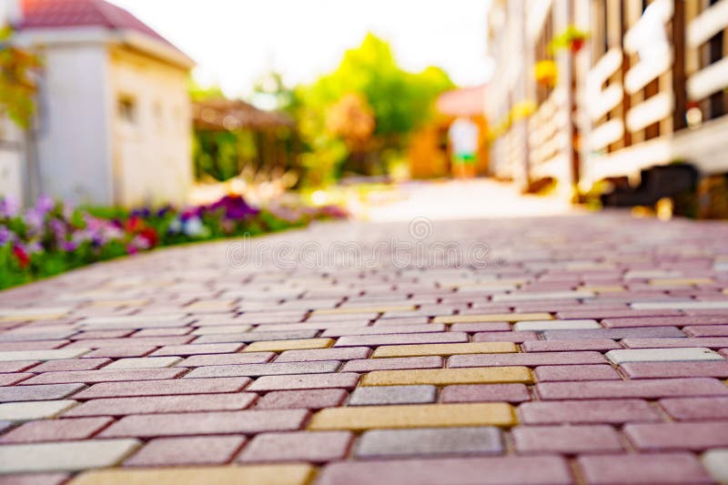Surface Texture Paving Slabs Made of Bricks Stock Image - Image of ...