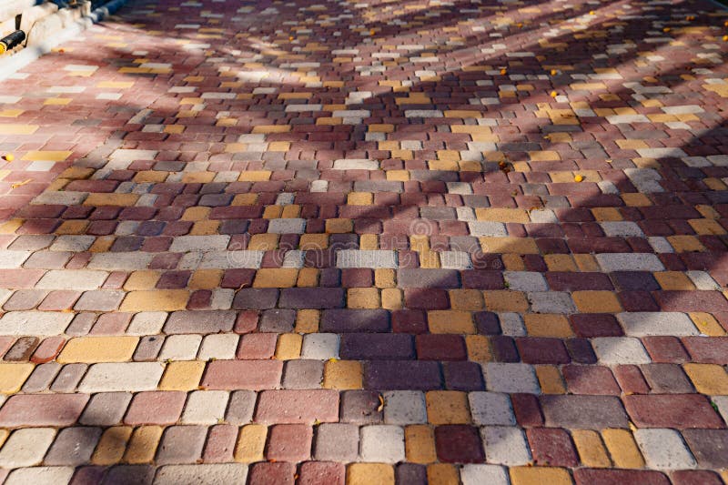 Surface Texture Paving Slabs Made of Bricks Stock Photo - Image of ...