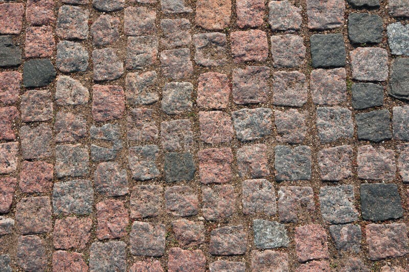 Surface Texture Paving Stone of Red Granite Stock Photo - Image of road ...