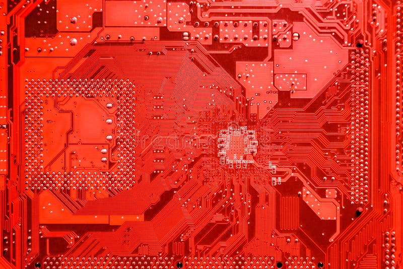 Close-up Image of the Back Part of Computer`s Motherboard Stock Image ...