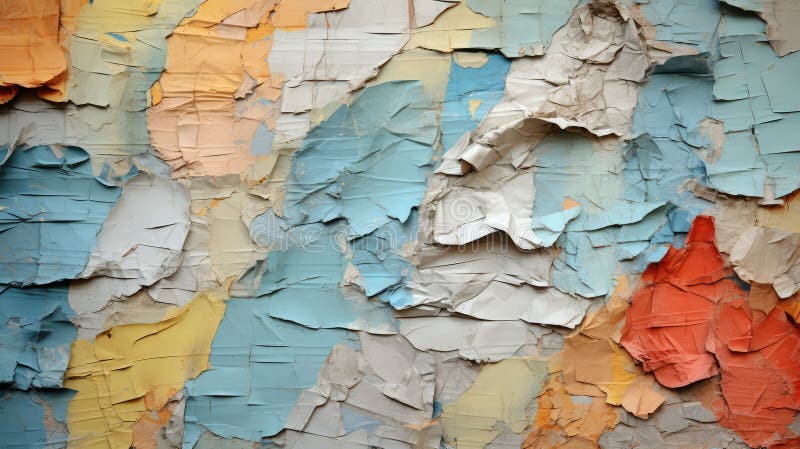 Surface torn paper wall stock illustration. Illustration of design ...