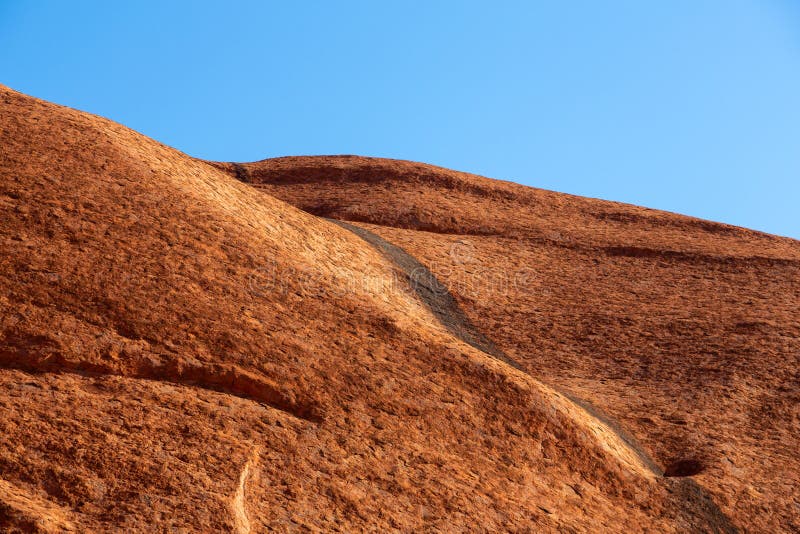 Surface of Uluru Monolit, Ayers Rock, Red Center, Australia Stock Image ...