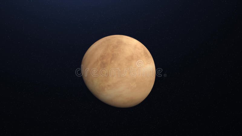 Surface of Venus Planet Spinning in Its Own Orbit in the Outer Space ...
