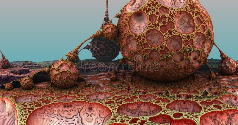 The Surface of an Virus or an Alien Planet 3d Rendering Stock ...