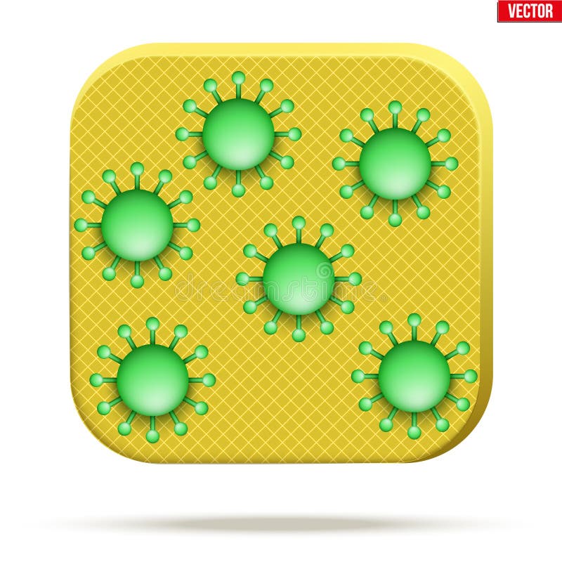 Surface with virus stock vector. Illustration of emblem - 176464431