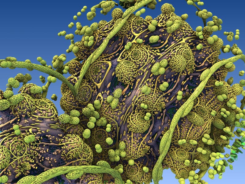 The Surface of an Virus in Human Body Stock Illustration - Illustration ...