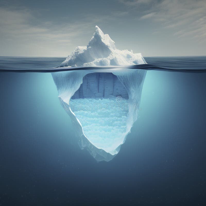Surface Visible Et Invisible De L'iceberg Illustration Stock ...