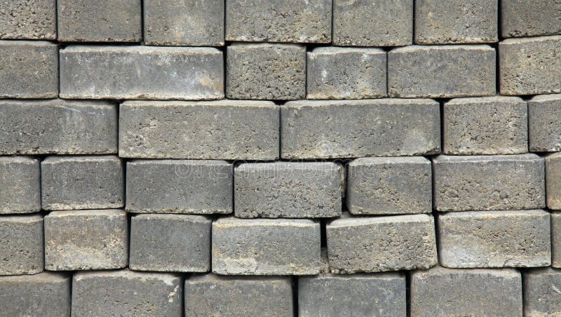The Surface of a Wall or Fence Lined with Gray Bricks. Paving Slabs of ...