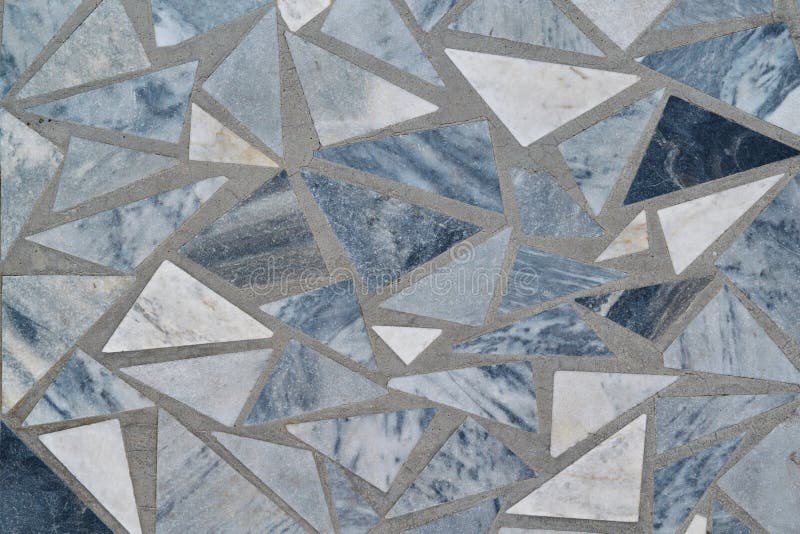 The Surface of the Wall or Floor is Made of Triangular Pieces of Marble ...