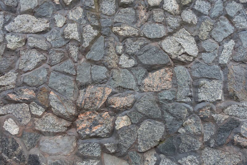 Surface of Wall Made of Grey Natural Shape Fieldstones Stock Photo ...