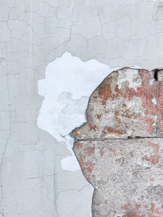 The Surface of the Wall of an Old Building with Cracks and Crumbling ...