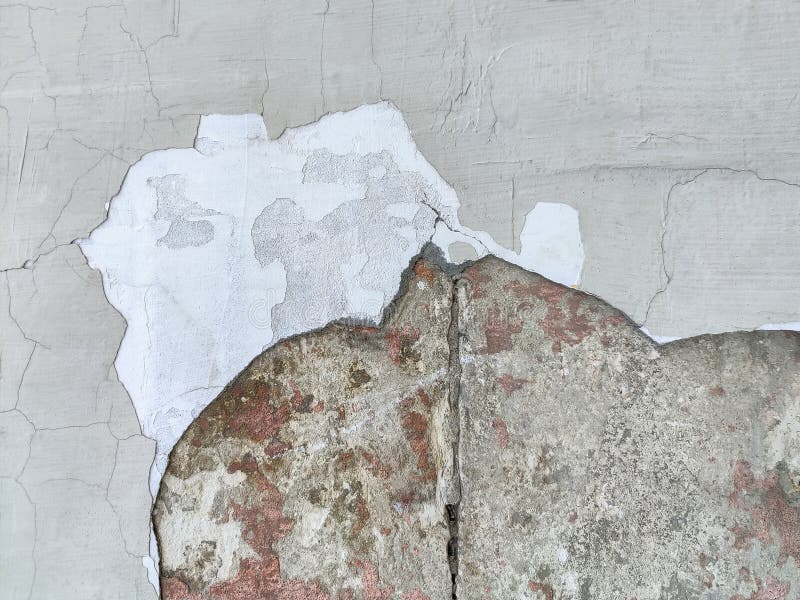 The Surface of the Wall of an Old Building with Cracks and Crumbling ...