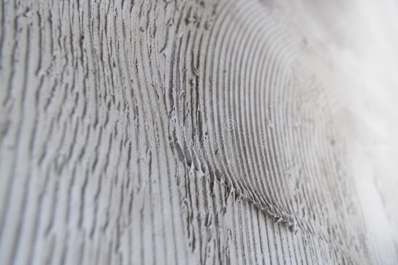 The Surface of the Wall is Plastered with Concrete. Stock Photo - Image ...