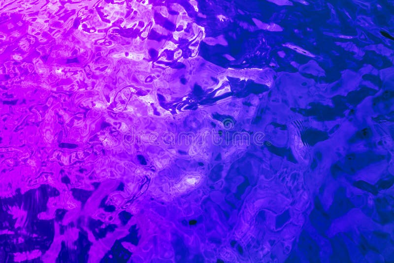 The Surface of the Water in the Neon Light Stock Photo - Image of flare ...