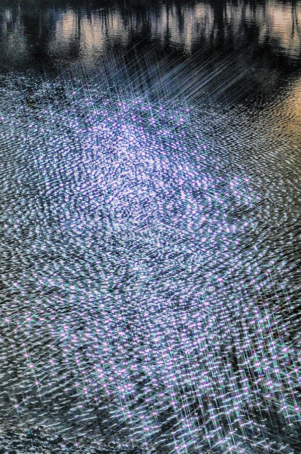 Surface of Water Ripples in a Pond with Sun Bunnies Stock Photo - Image ...