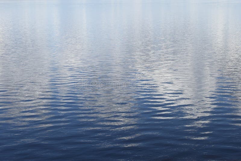 The Surface of the Water on the River, the Reflection of the Sky and ...