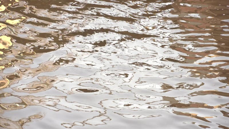 The Surface of the Water in the River. Restless, Bubbling Water. the ...