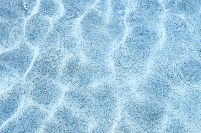 The Surface of the Water with Round Stains. Abstract Blue Color ...