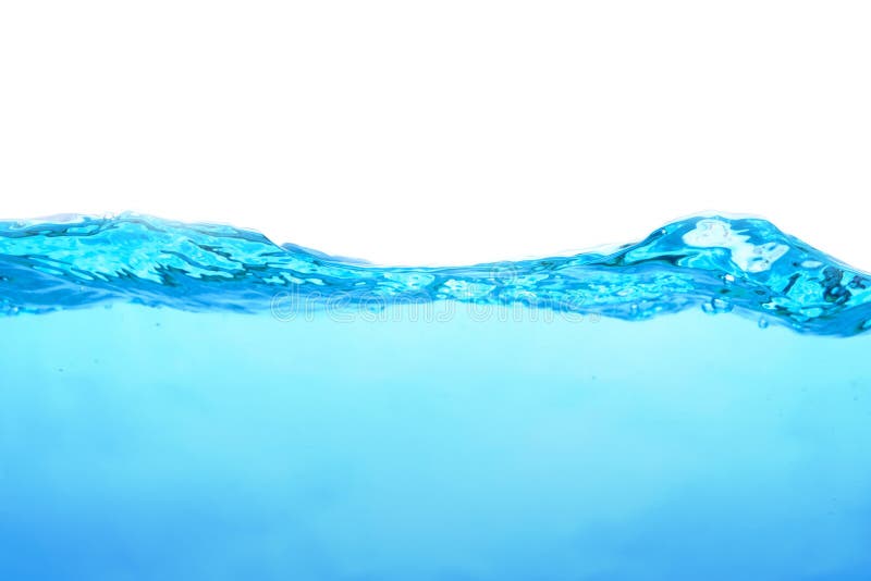 The Surface of the Water. White Background. Movement Stock Image ...