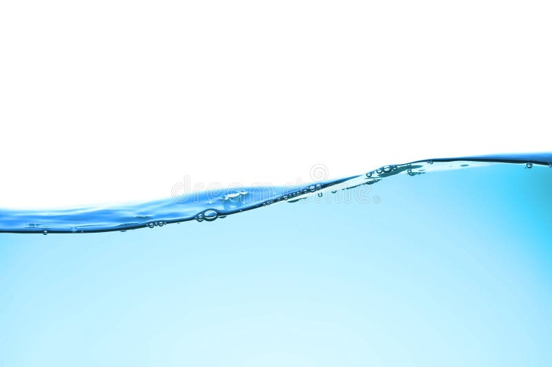 The Surface of the Water. White Background. Movement. Close-up View ...