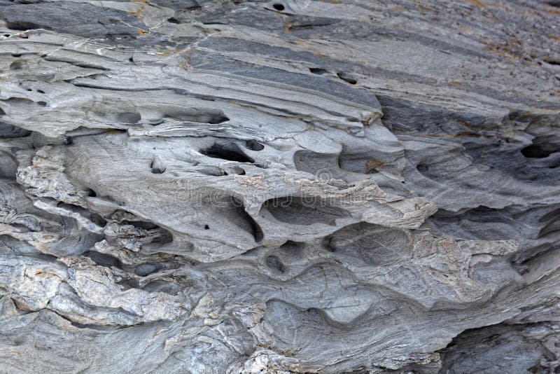 Surface of a Weathered Grey Metamorphic Rock Stock Image - Image of ...