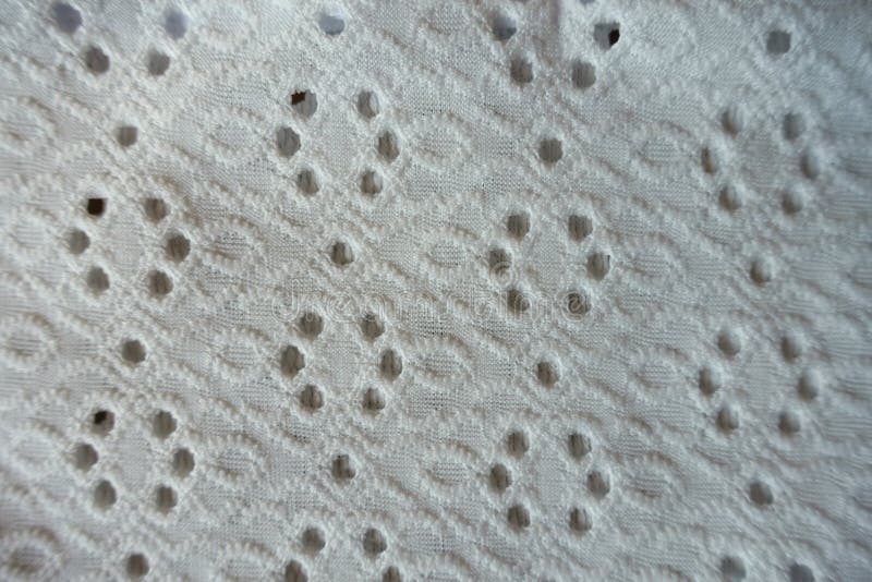 Surface of White Perforated Fabric from Above Stock Photo - Image of ...