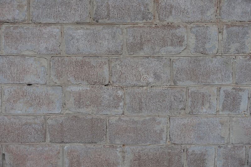 Surface of White-washed Wall Made of Concrete Masonry Units Stock Photo ...