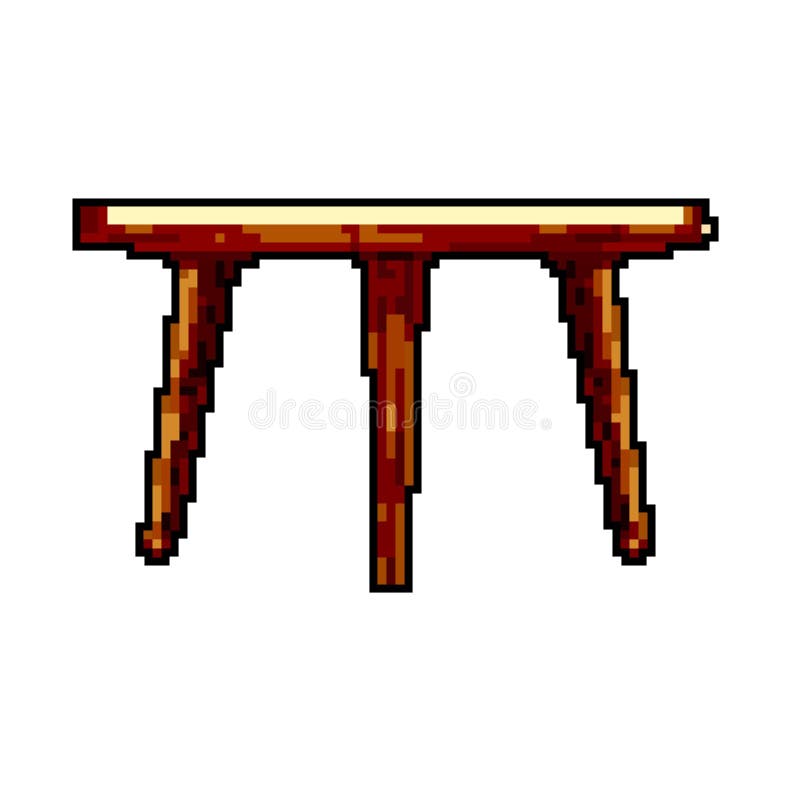 Surface Wood Table Game Pixel Art Vector Illustration Stock Vector ...
