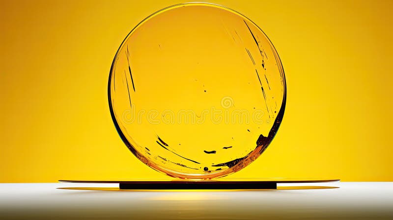 Surface Yellow Paint Circle Stock Illustration - Illustration of light ...