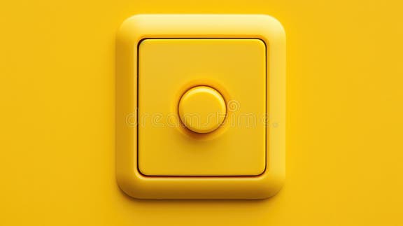 Surface Yellow Rectangle Button Stock Illustration - Illustration of ...