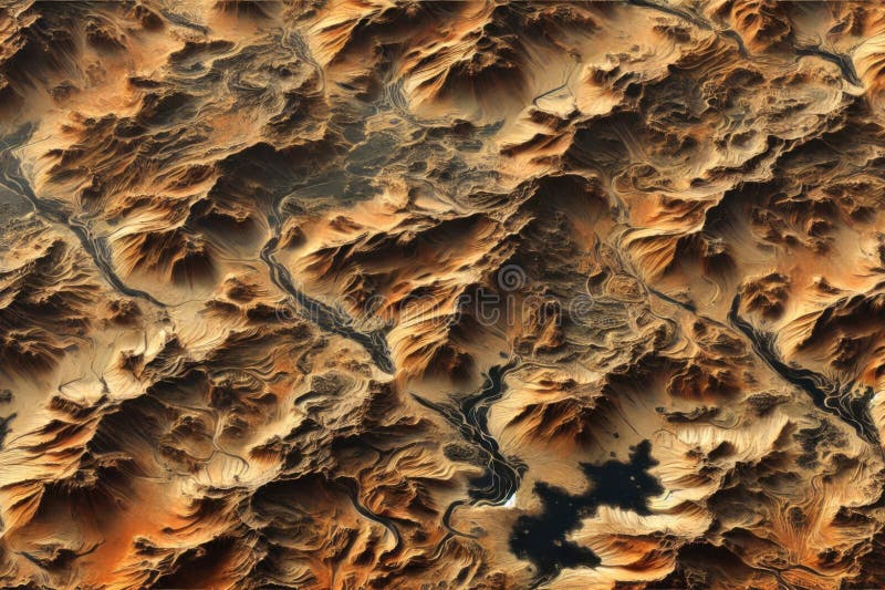 Titan S Hydrocarbon Terrain – Seamless Moon Texture Stock Image - Image ...