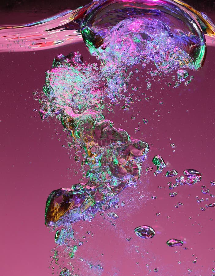 Surfacing Air Bubbles Macro Stock Image - Image of colourful, macro ...