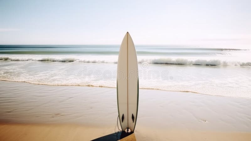Surfboard on the Beach Awaiting Fun in the Sun, the Concept of Relaxing ...