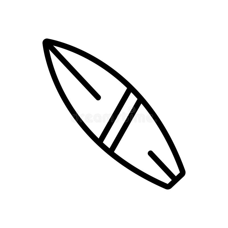 Surfboard Beach Icon Vector. Isolated Contour Symbol Illustration Stock ...