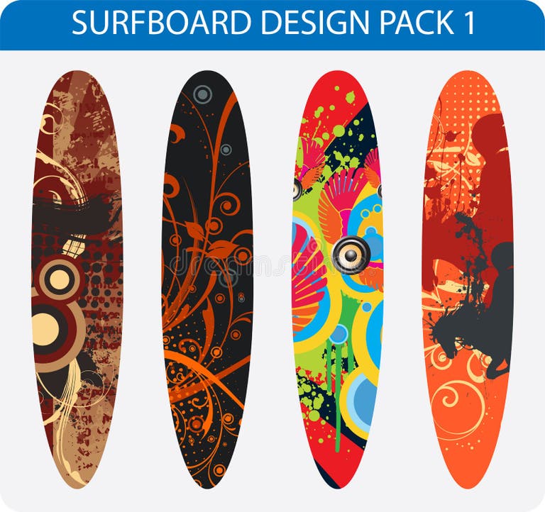 Surfboard Designs Colorful Stock Illustrations – 543 Surfboard Designs ...
