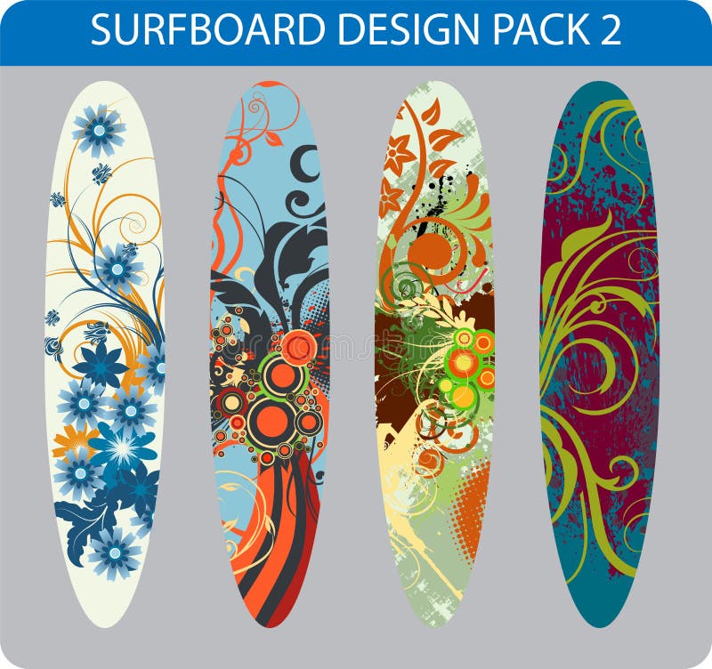 Surfboard Designs Colorful Stock Illustrations – 157 Surfboard Designs ...