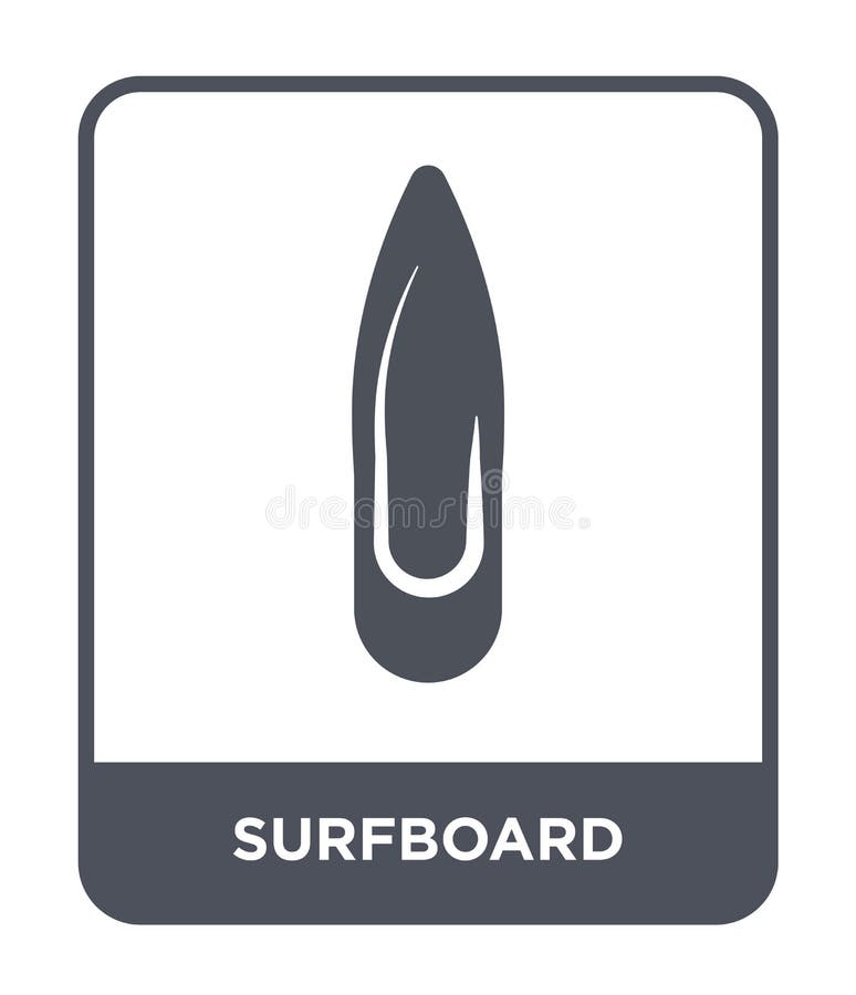 Surfboard Icon in Trendy Design Style. Surfboard Icon Isolated on White ...