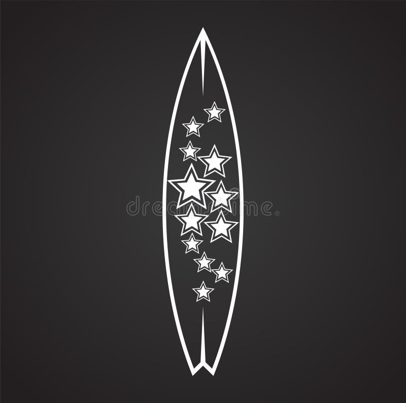 Surfboard Icons on Background for Graphic and Web Design. Simple Vector ...