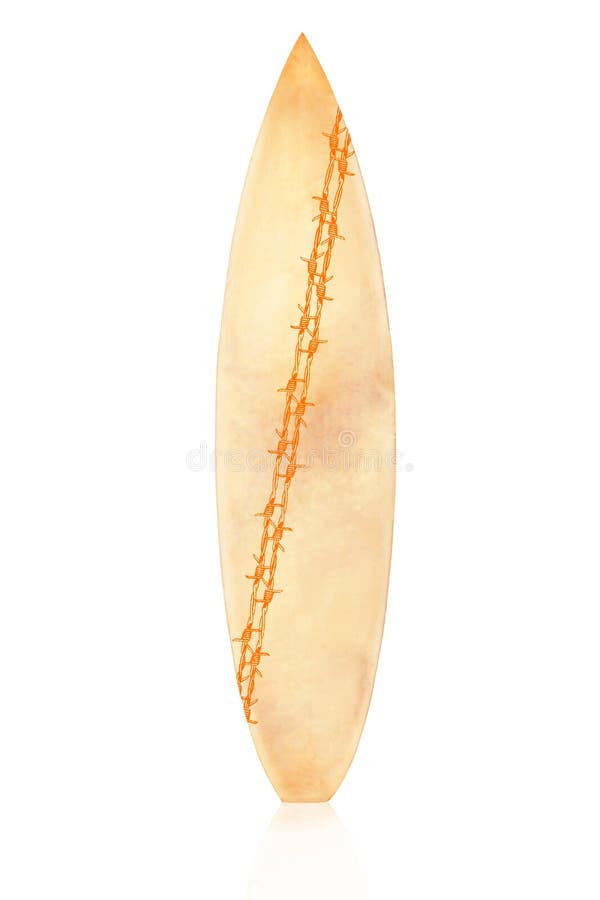 Vintage Surfboard Isolated on White Stock Photo - Image of design, fins ...