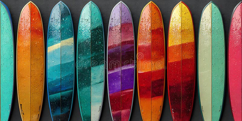 Surfboard Patterns in Vivid Beach Colors Wallpaper Background for ...